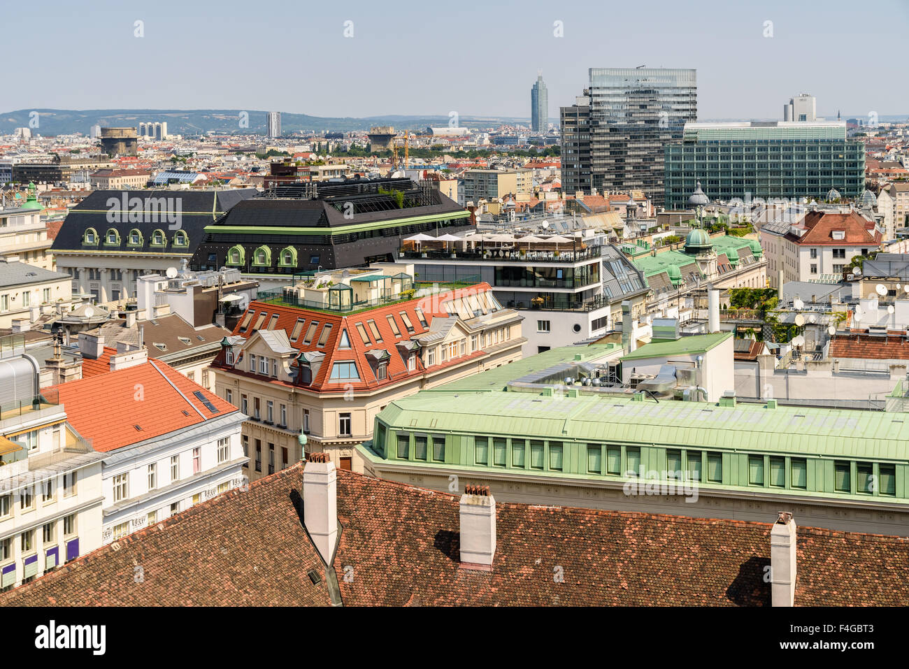 Aerial View Of Vienna City Skyline Stock Photo - Alamy