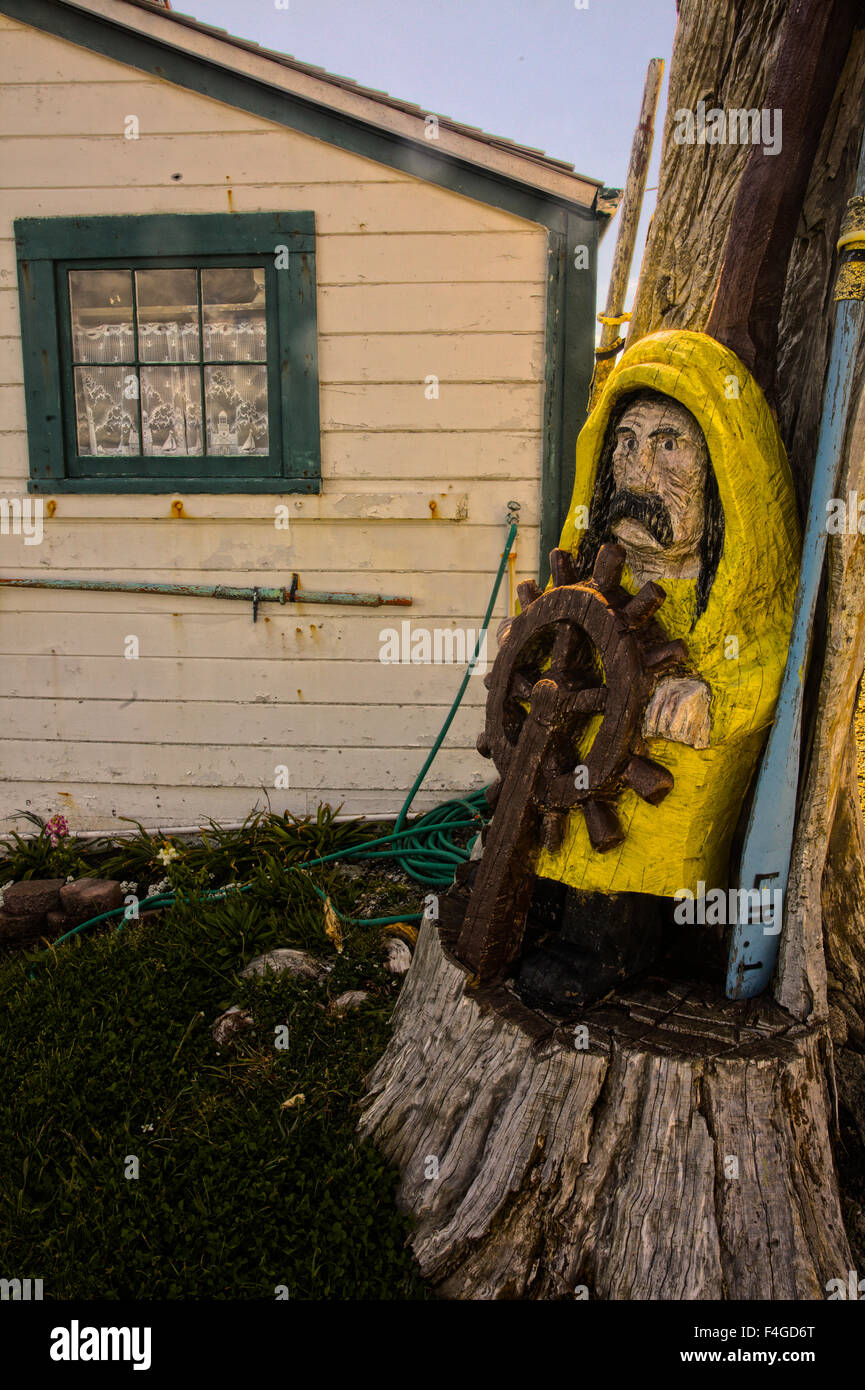 Old Carving at Battery Point Lighthouse Stock Photo - Alamy