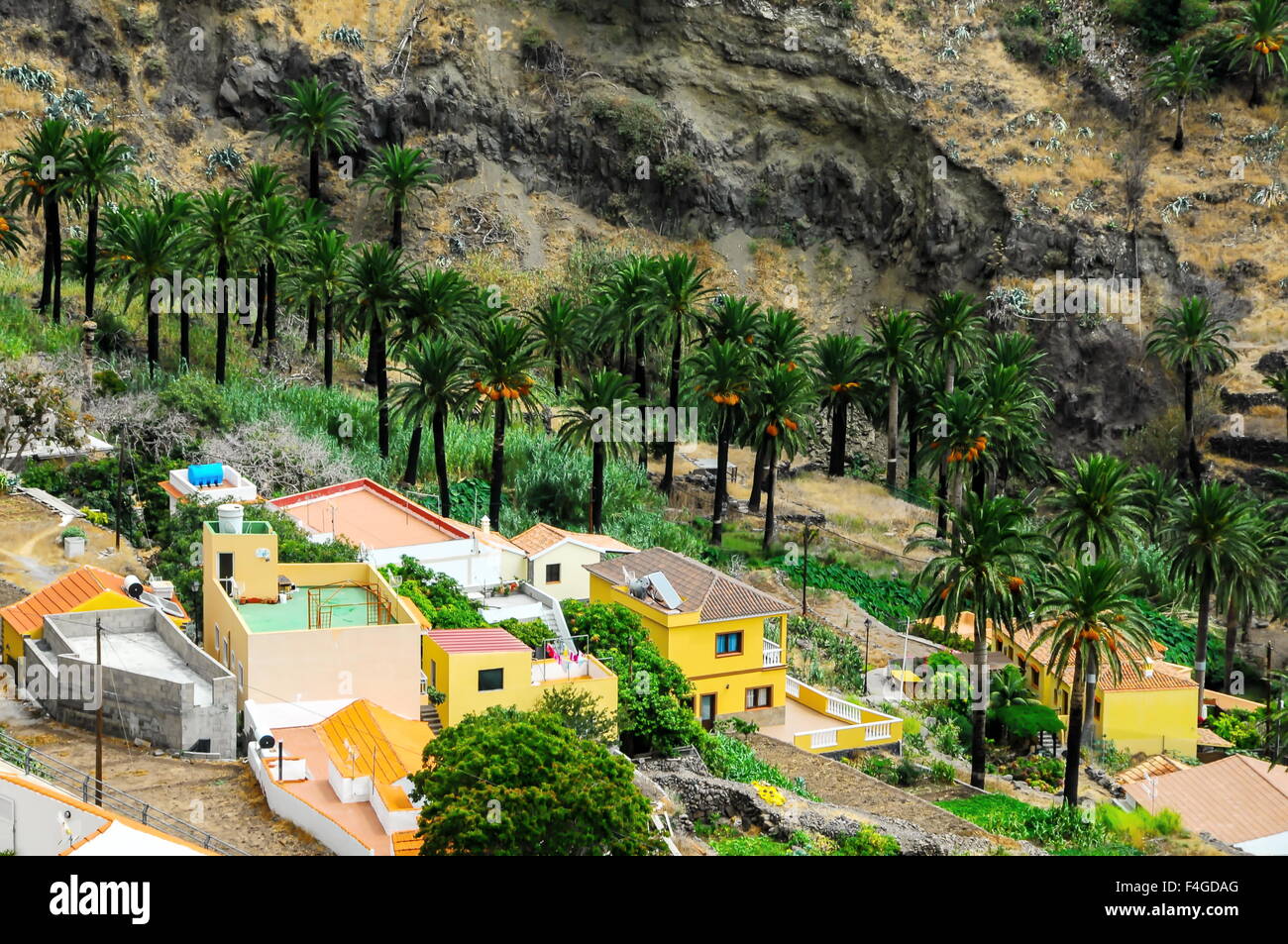 Typical Colored Colonial Spanish Building Stock Photo - Alamy