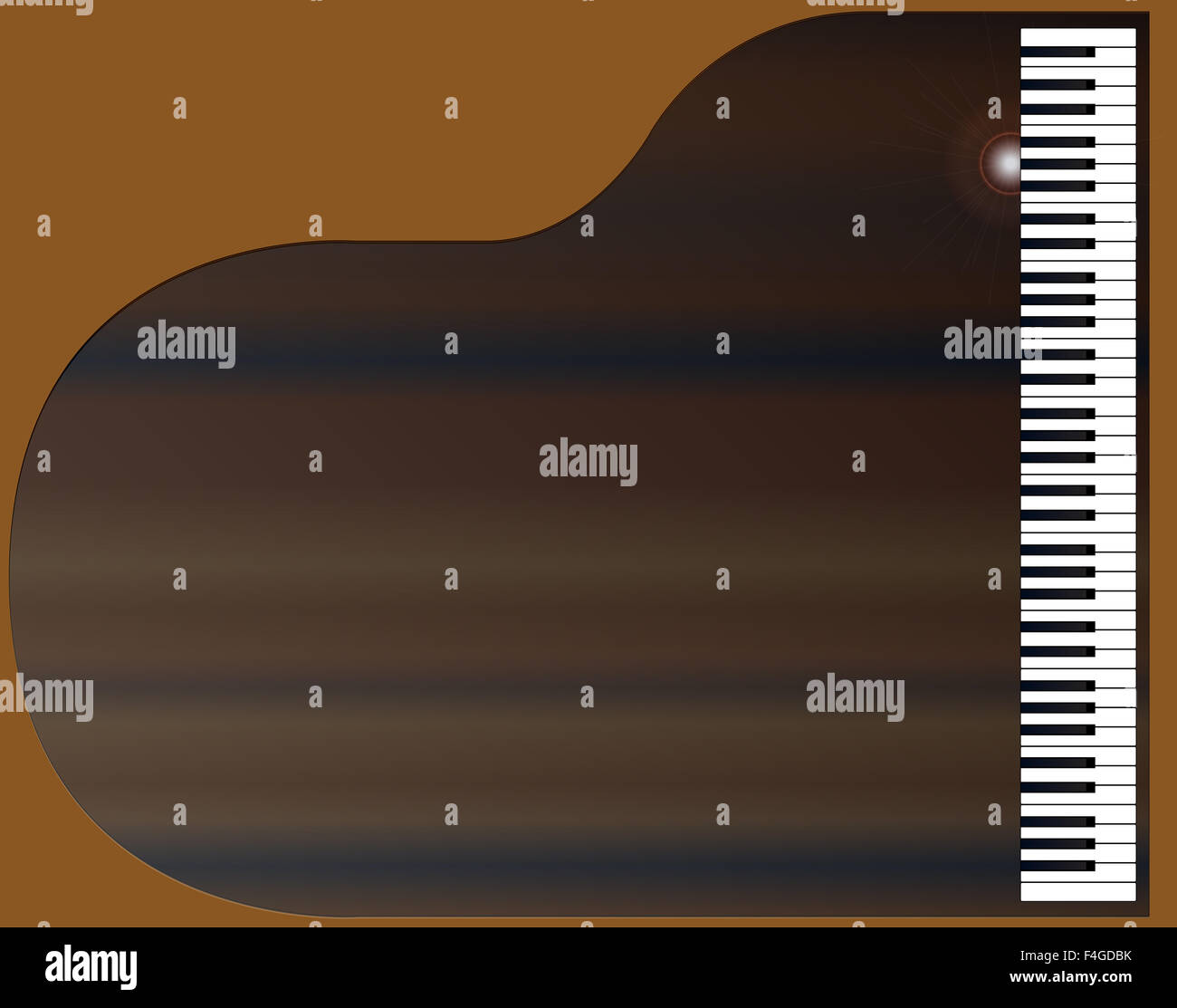 Top view of a grand piano set on a brown background Stock Photo - Alamy