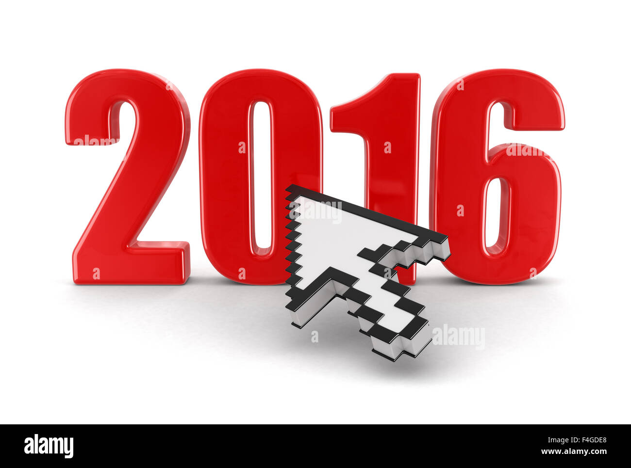 Cursor and 2016 (clipping path included Stock Photo - Alamy