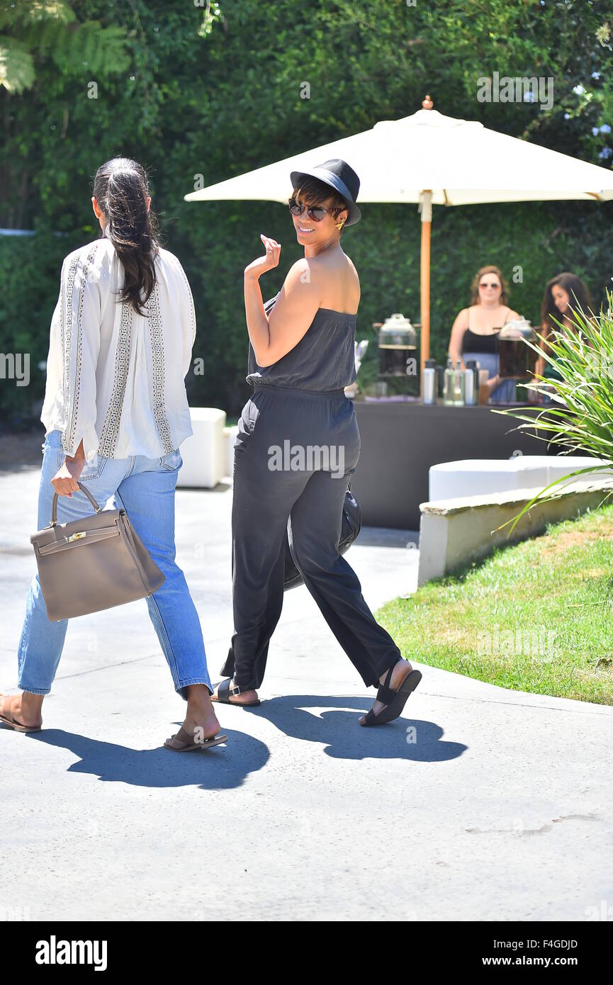 Celebrities visiting a gifting suite in Brentwood Featuring: Tyra Banks ...