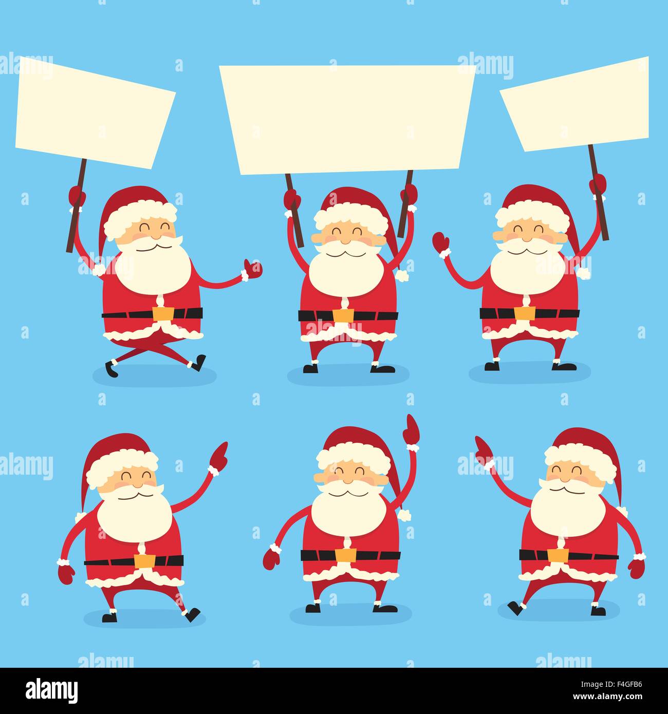 Santa Claus Banner, White Sign Board Blank Empty Copy Space, Christmas ...