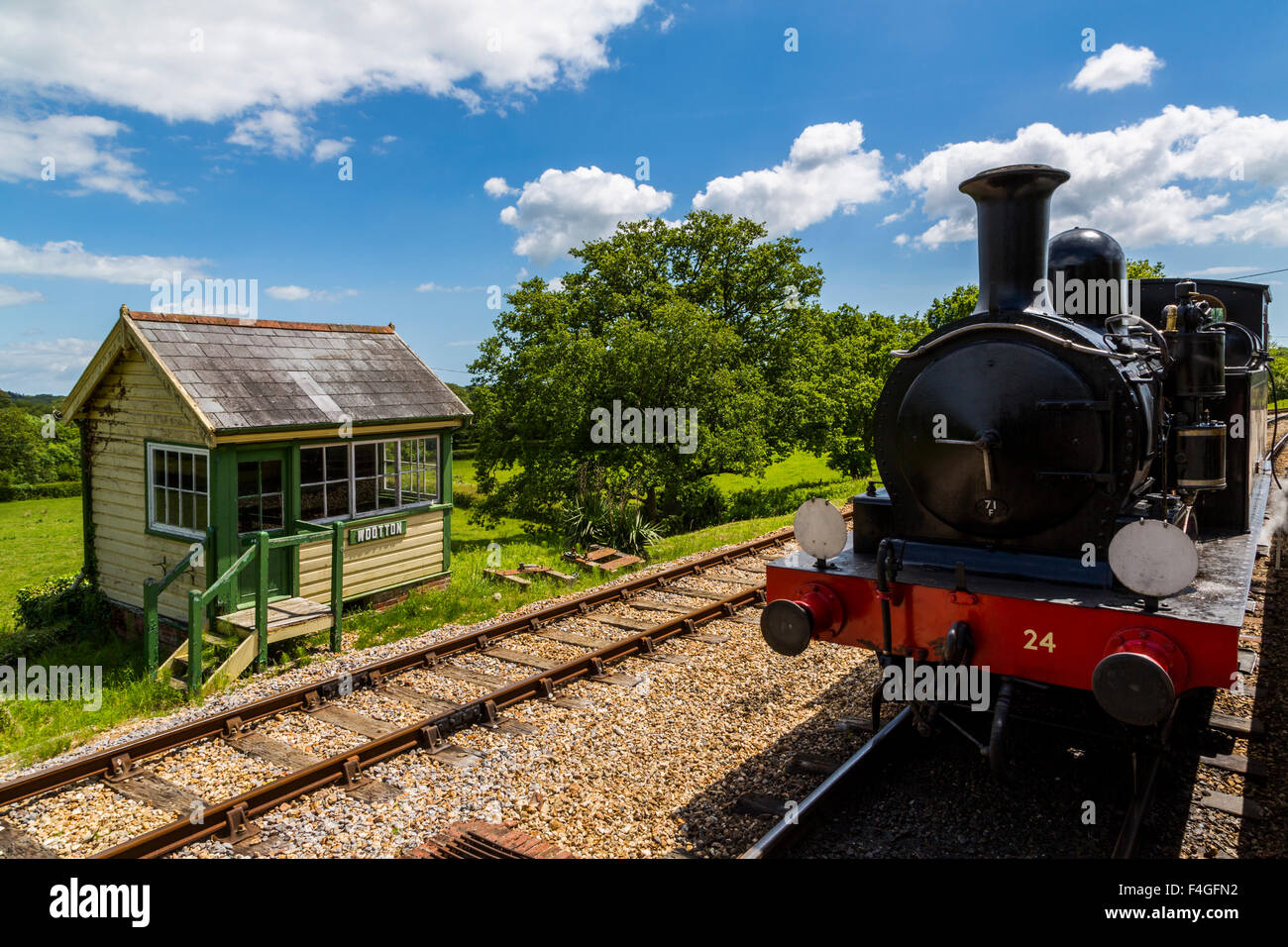 Isle of Wight Steam Railway Wootton signal box, Isle of Wight, UK Stock ...