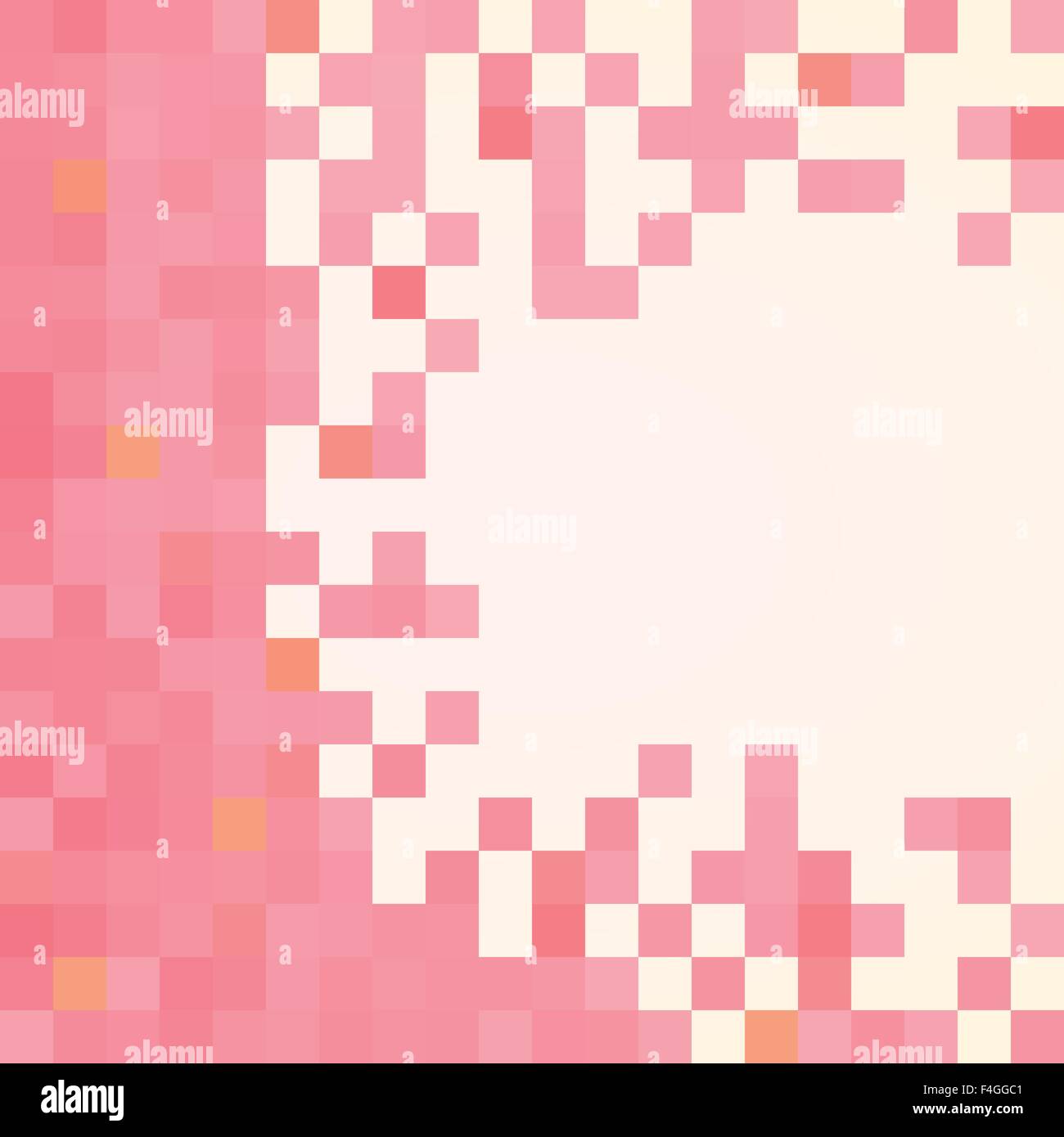 Pink pattern made of squares with copy space. Pixel mosaic background ...