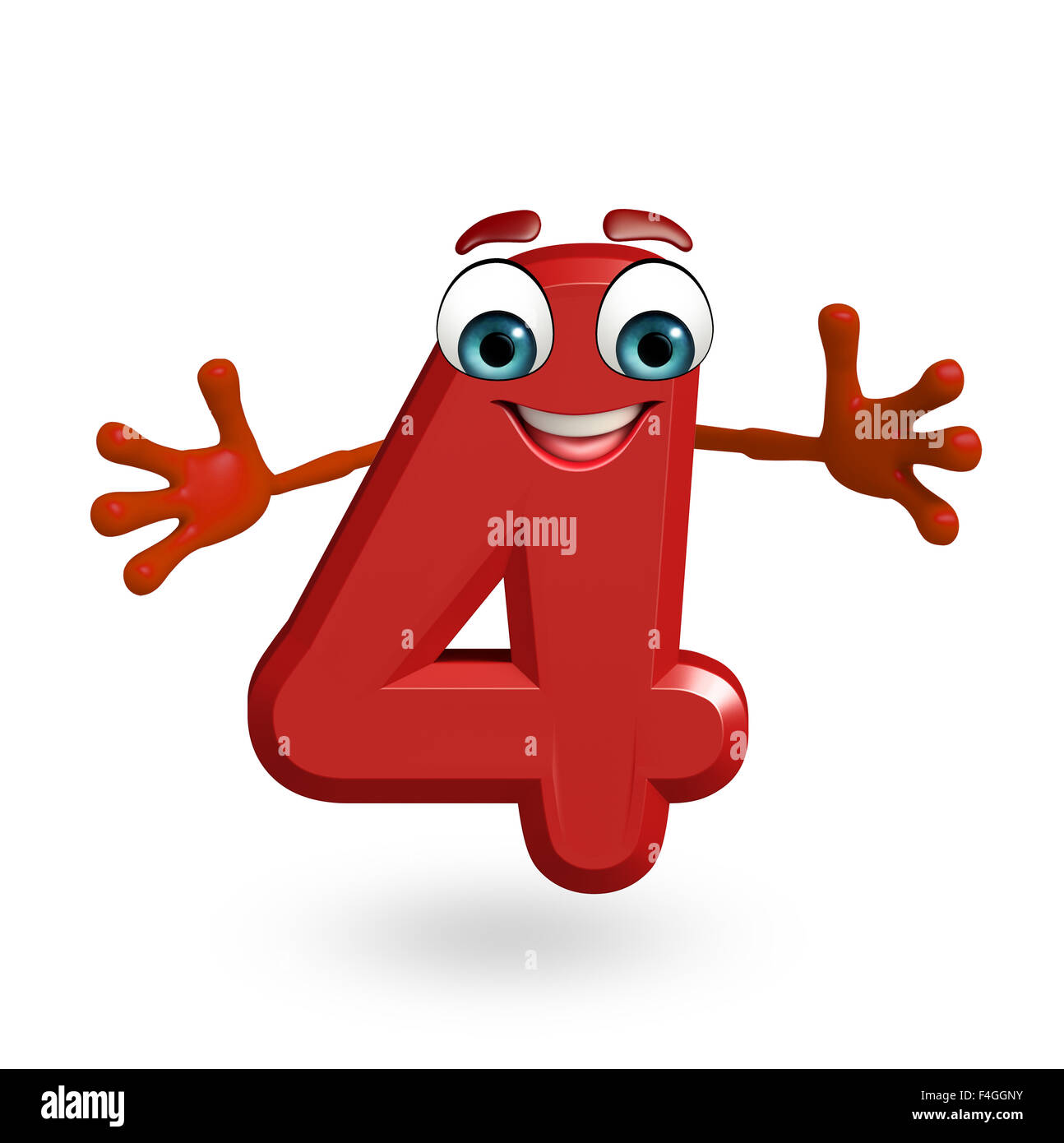 Cartoon illustration number four hi-res stock photography and images ...