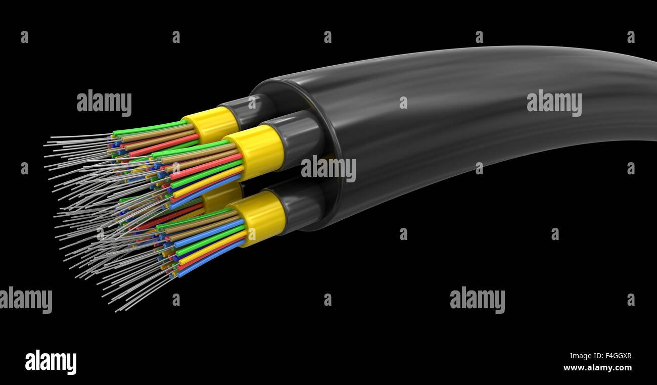 Optic fiber cable (clipping path included Stock Photo - Alamy