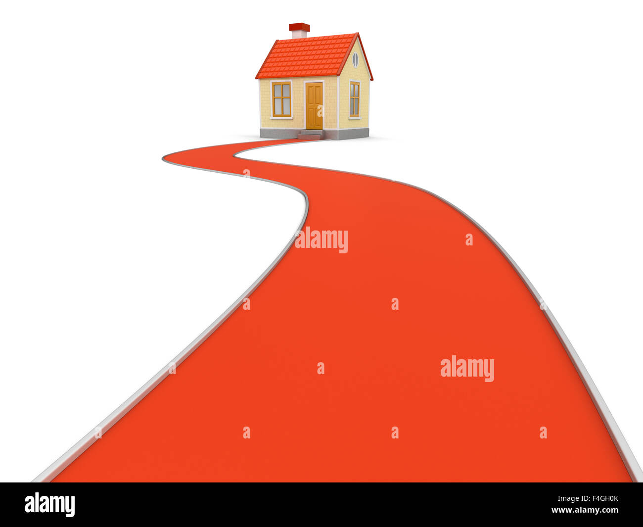 Way to House. Image with clipping path Stock Photo - Alamy