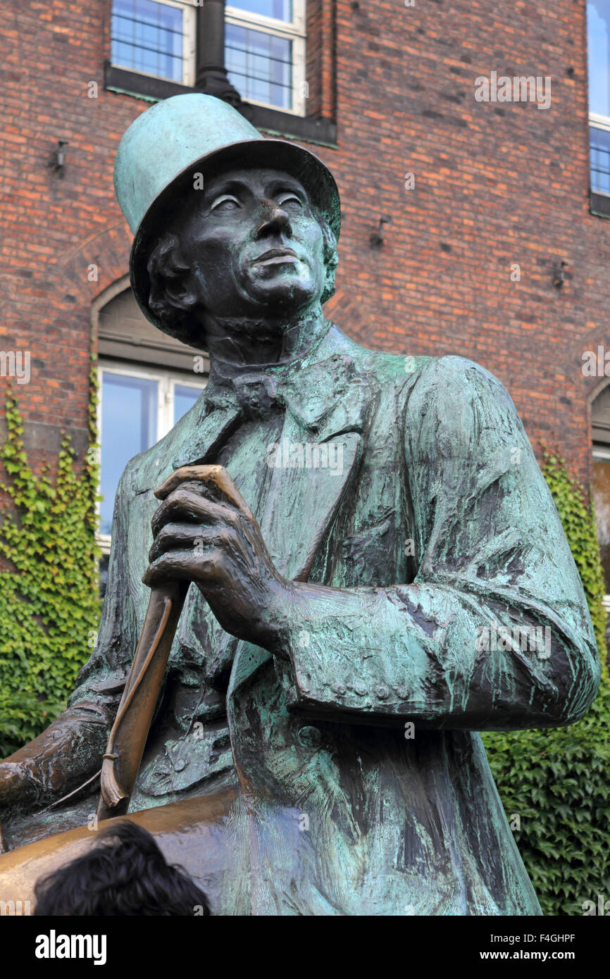 Hans Christian Anderson Bronze Statue Copenhagen, Denmark Stock Photo ...