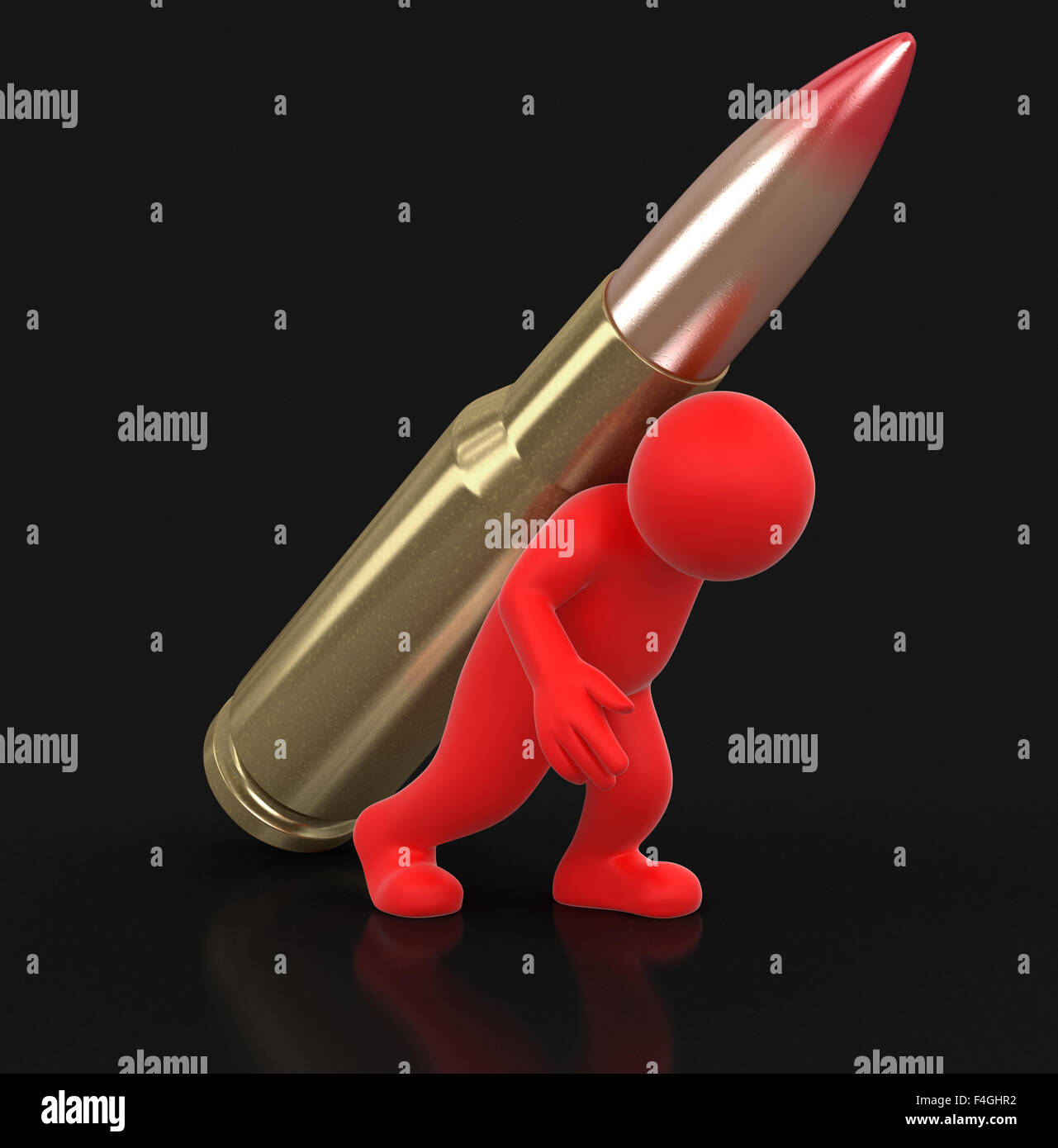 One handgun bullet standing hi-res stock photography and images - Alamy