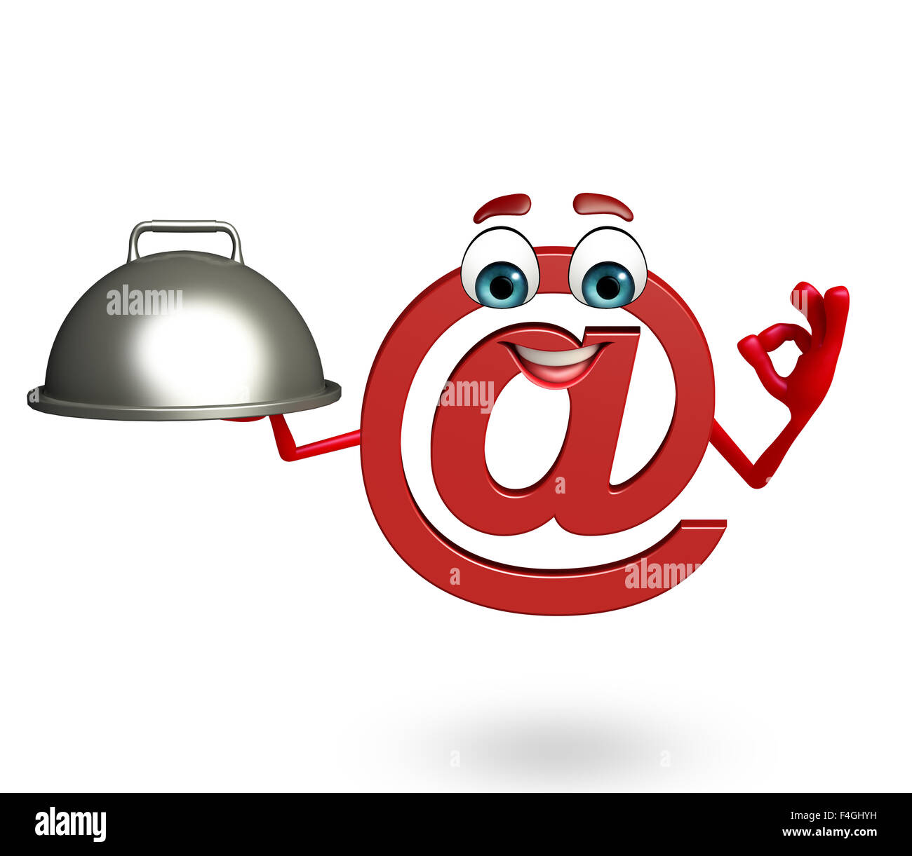 3d rendered illustration of at the rate sign with pan Stock Photo - Alamy