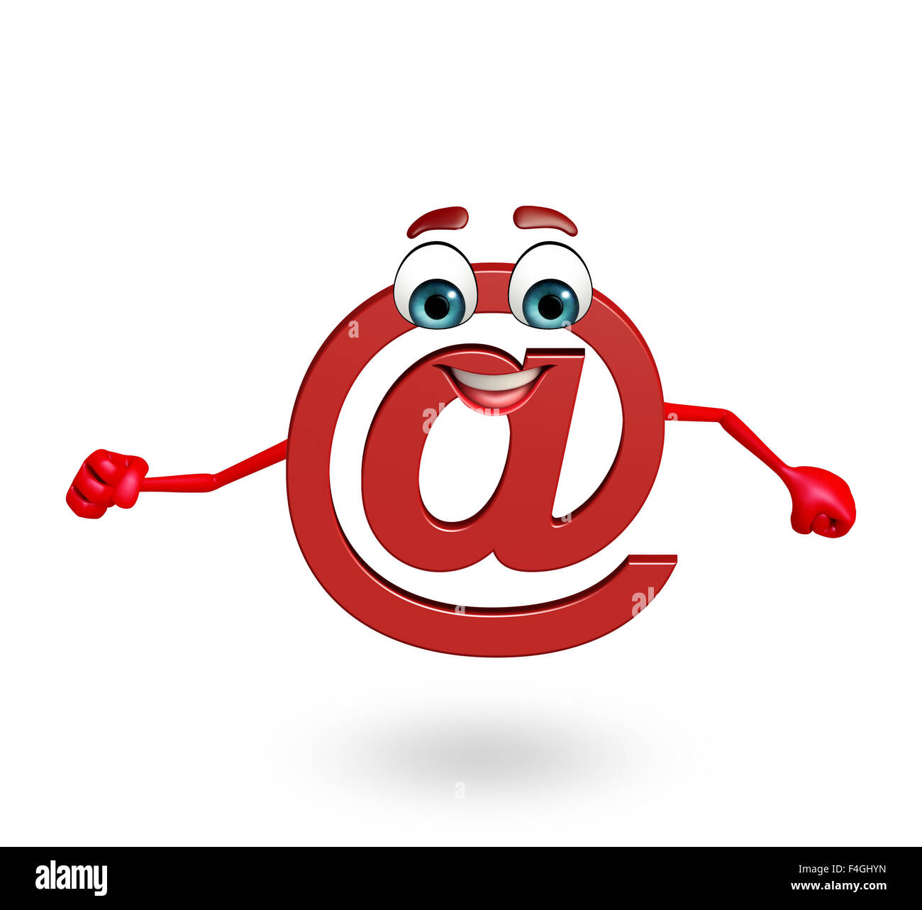 3d rendered illustration of at the rate sign Stock Photo - Alamy