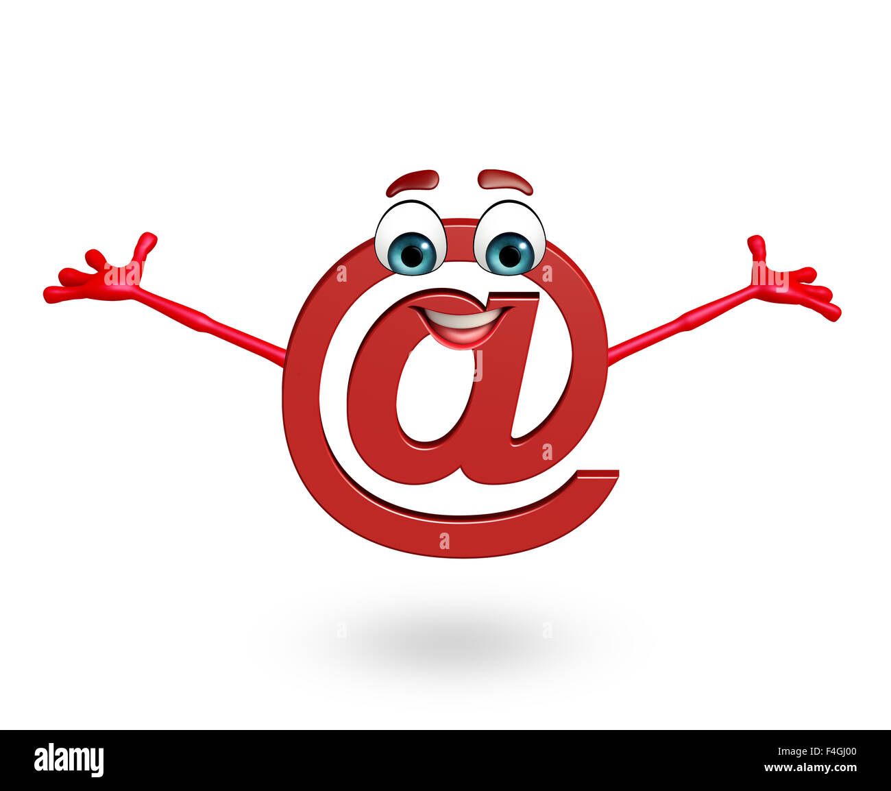 3d rendered illustration of at the rate sign Stock Photo - Alamy