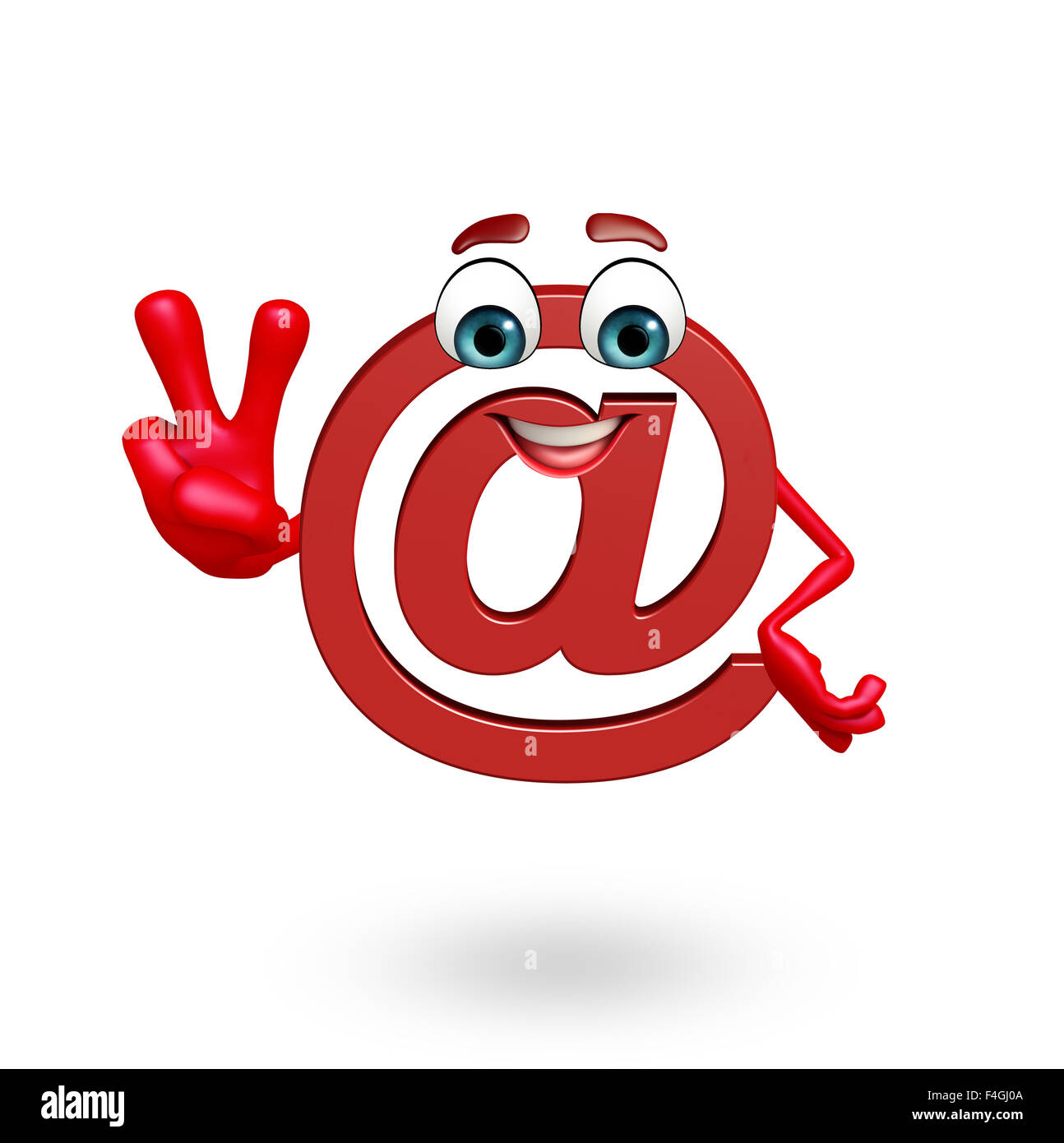 3d rendered illustration of at the rate sign Stock Photo - Alamy