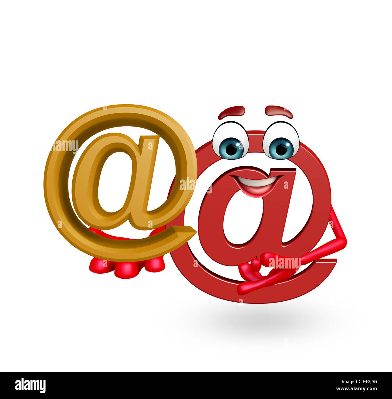 3d rendered illustration of at the rate sign Stock Photo - Alamy