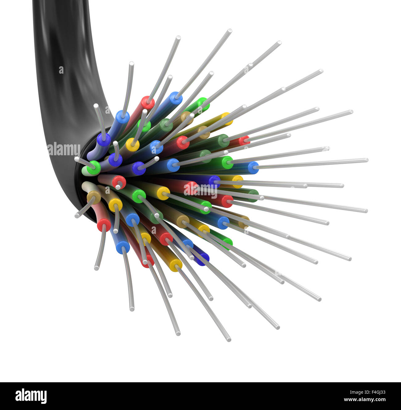 Optic fiber cable (clipping path included Stock Photo - Alamy