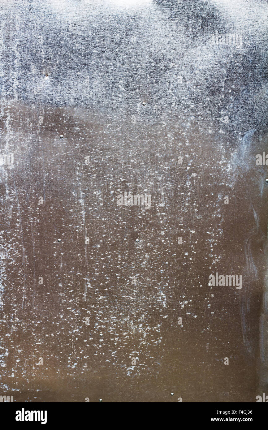 Metal background with white stains on it Stock Photo - Alamy