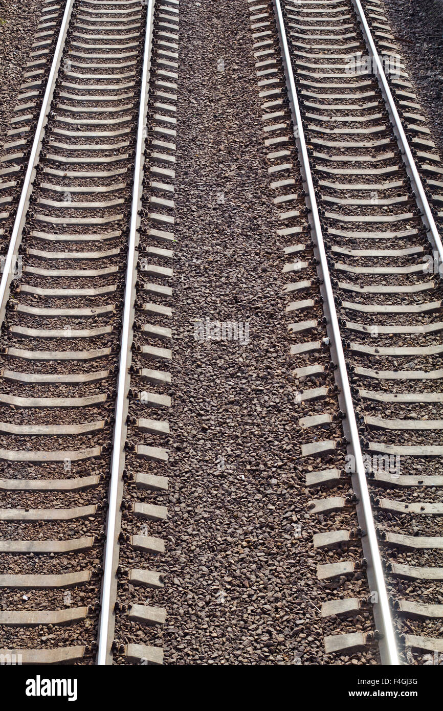 Tracks from a high point of shooting Stock Photo - Alamy
