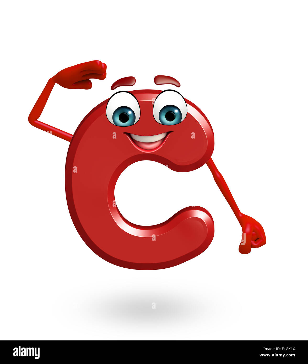3d rendered illustration of alphabet C Cartoon Character Stock Photo ...