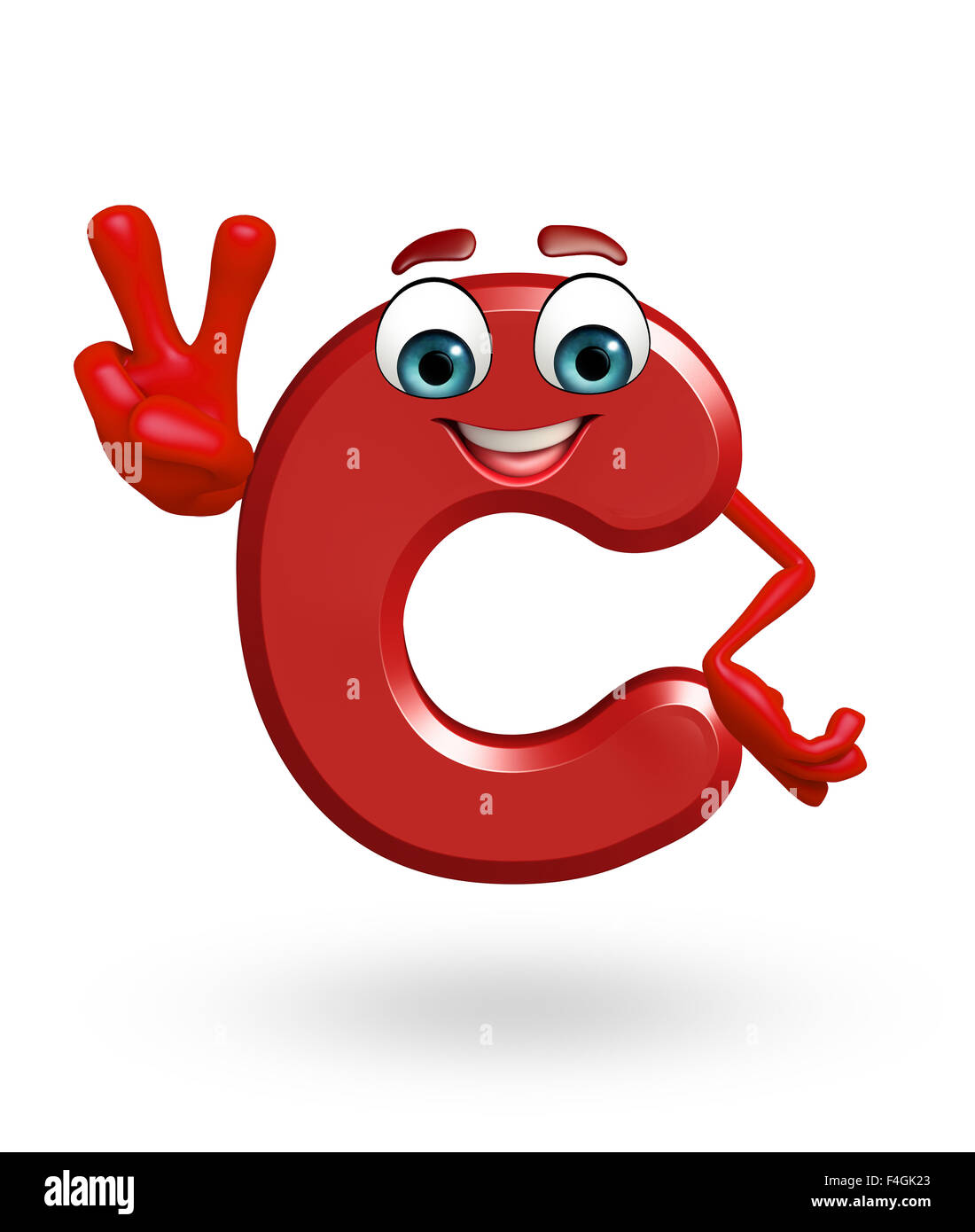 3d rendered illustration of alphabet C Cartoon Character Stock Photo ...