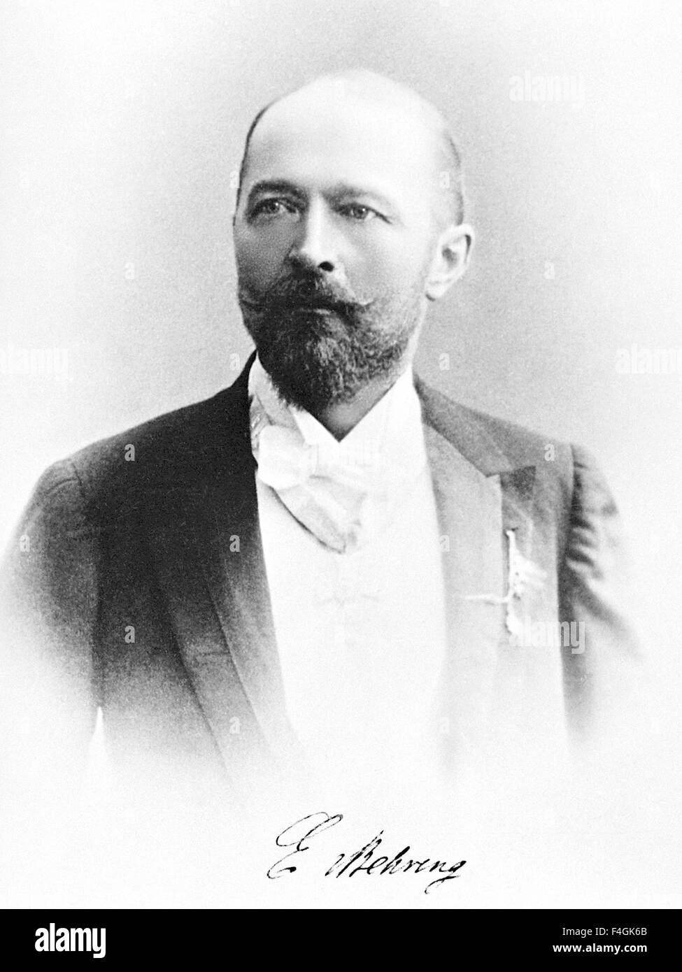 EMIL BEHRING (1854-1917) German physiologist about 1901, the year he ...