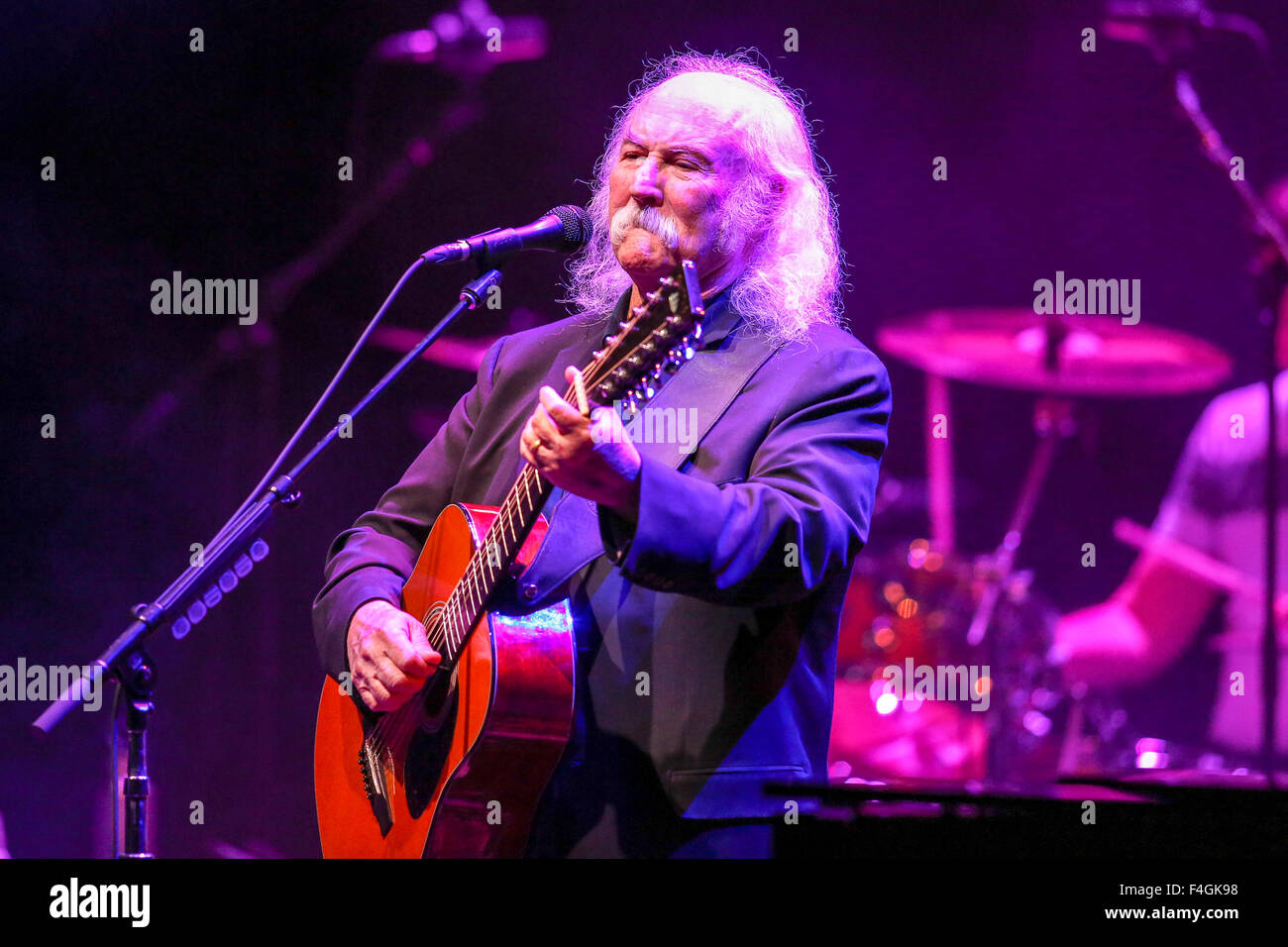 David Crosby of Crosby, Stills, and Nash performs live in concert Stock ...