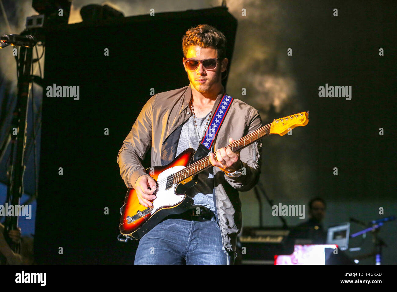 The Jonas Brothers perform live on their 2013 Summer Tour Stock Photo ...
