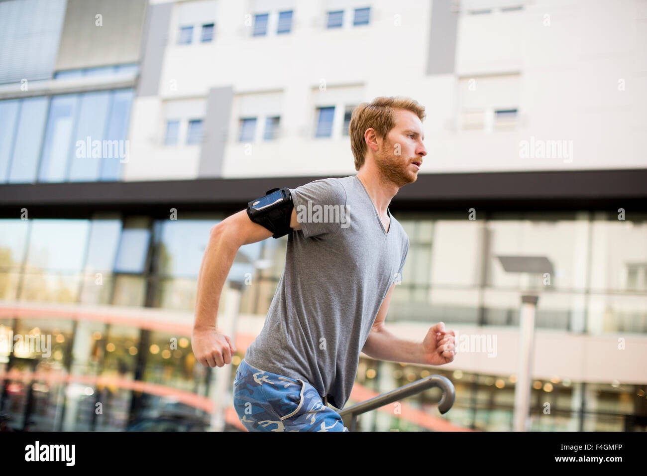 Young muscular athlete male running hi-res stock photography and images ...