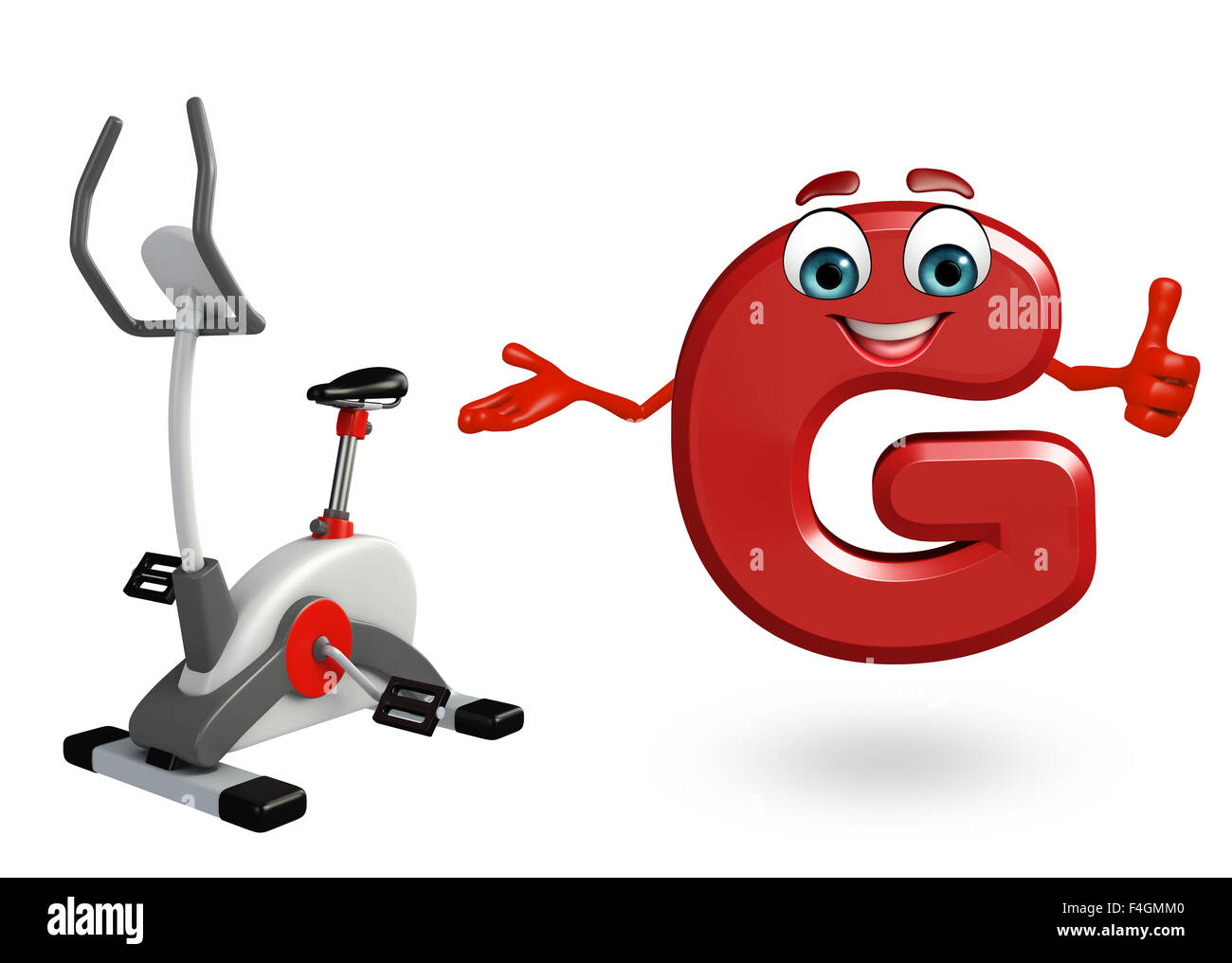 3d rendered illustration of alphabet G Cartoon Character with ...