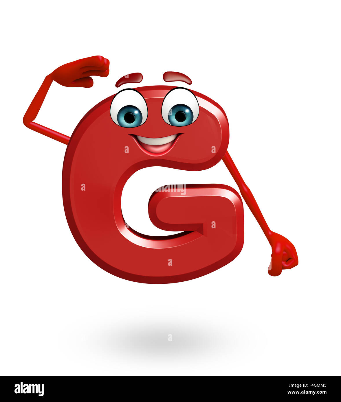 3d rendered illustration of alphabet G Cartoon Character Stock Photo ...