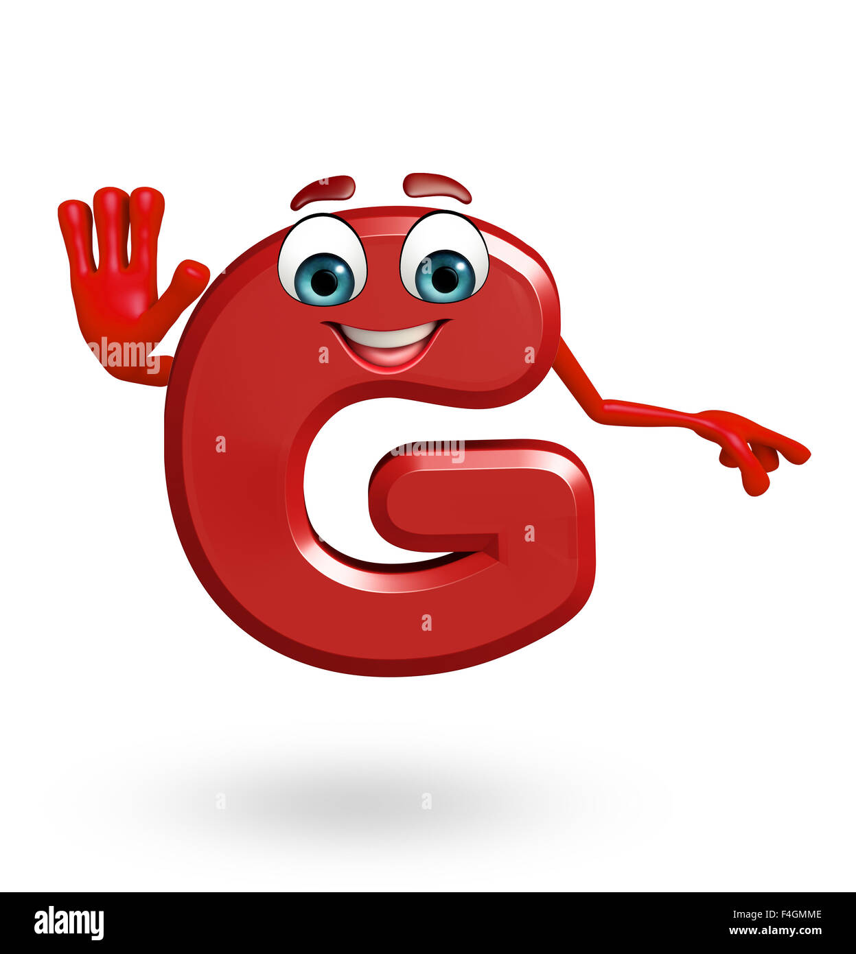 3d rendered illustration of alphabet G Cartoon Character Stock Photo ...
