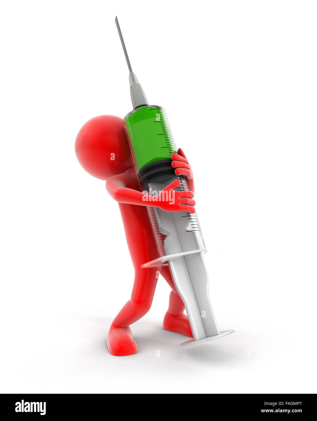 Man and Syringe (clipping path included Stock Photo - Alamy