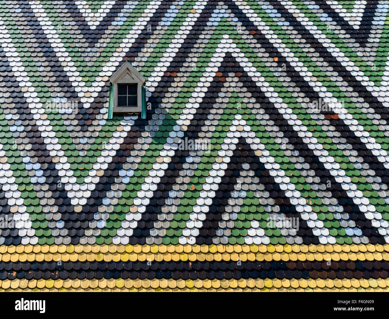 Vintage Slate Roof Tiles Architectural Detail Stock Photo - Alamy