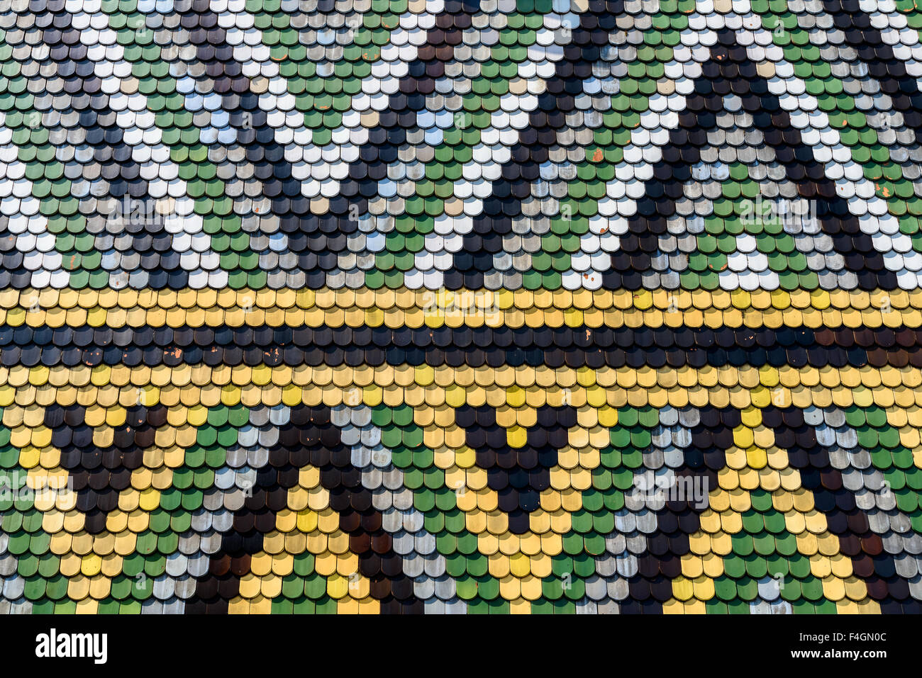 Vintage Slate Roof Tiles Architectural Detail Stock Photo - Alamy