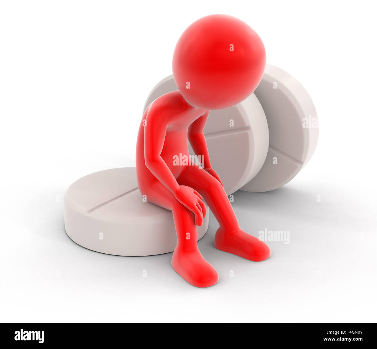 Man and tablets. Image with clipping path Stock Photo - Alamy