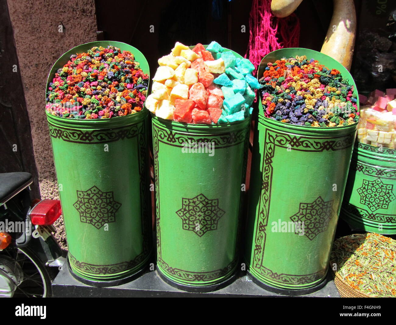 spices and nuts in Marrakech market, Morocco Stock Photo - Alamy