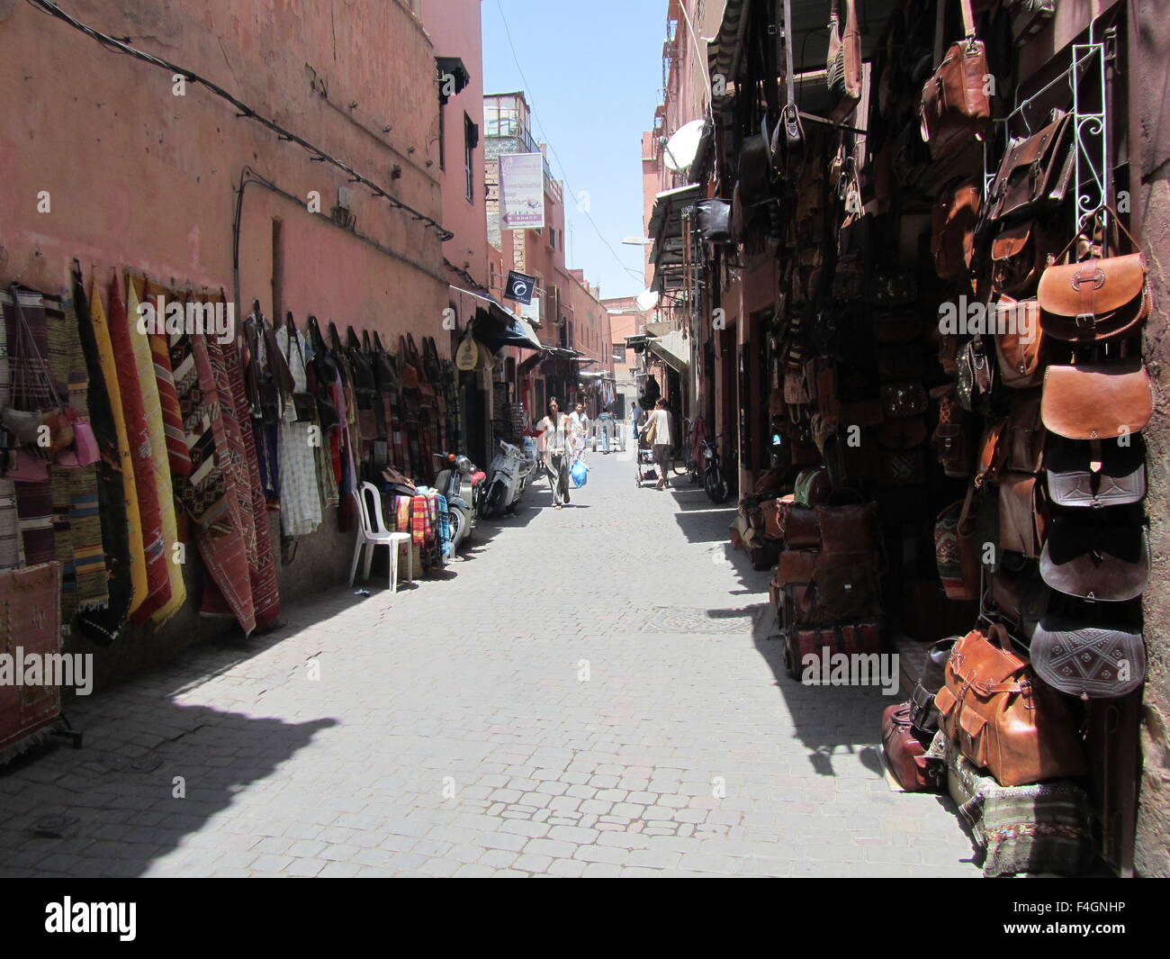 Shops and streets of Marrakech, Morocco, Image taken in Summer 2015 ...