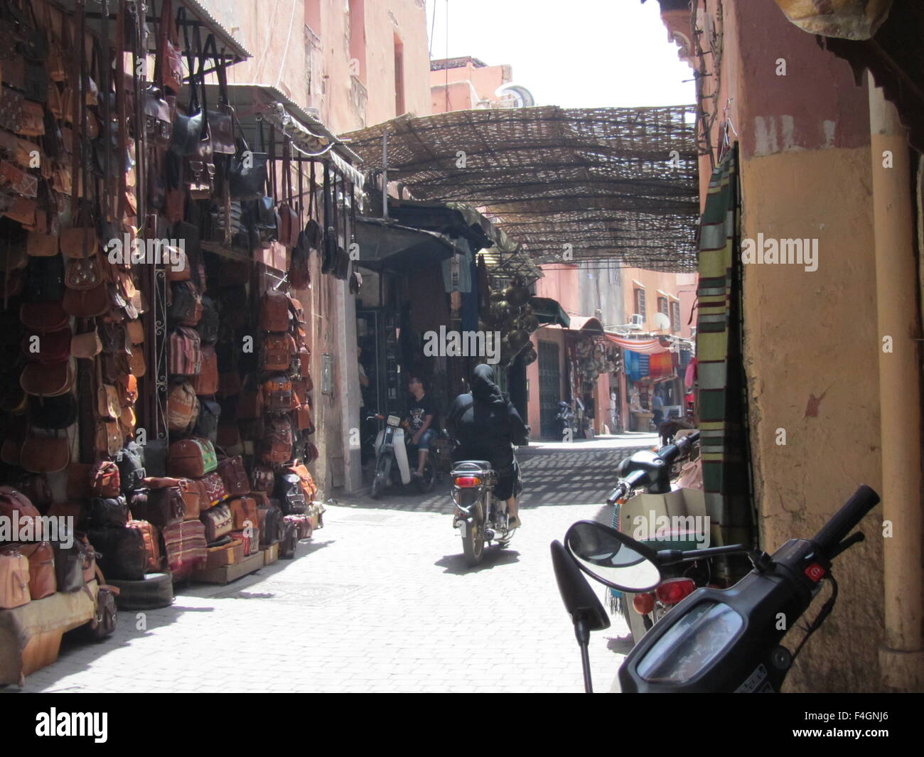Shops and streets of Marrakech, Morocco, Image taken in Summer 2015 ...