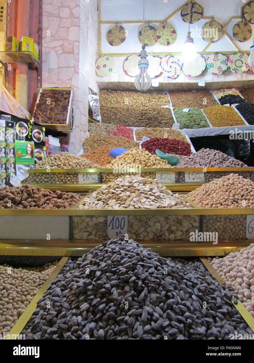 nuts and dry fruits in souk of Marrakech, Morocco Stock Photo - Alamy