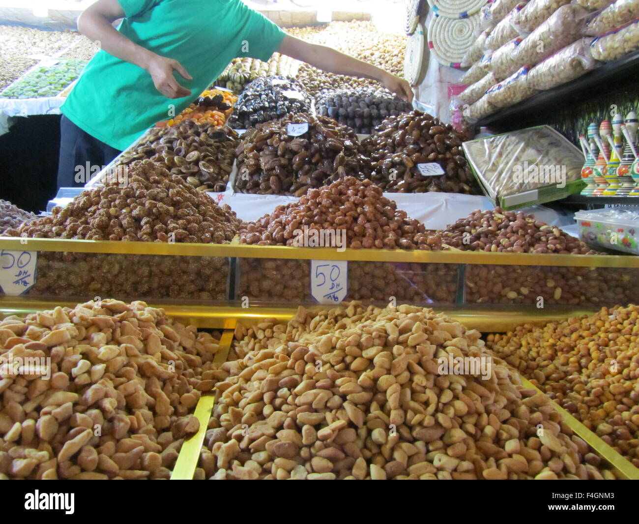 nuts and dry fruits in souk of Marrakech, Morocco Stock Photo - Alamy