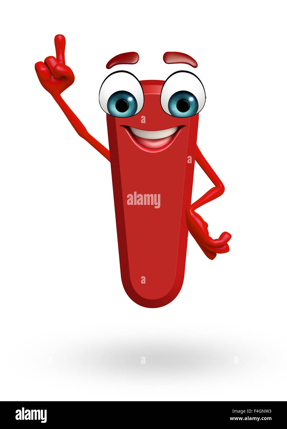 3d rendered illustration of alphabet I Cartoon Character Stock Photo ...