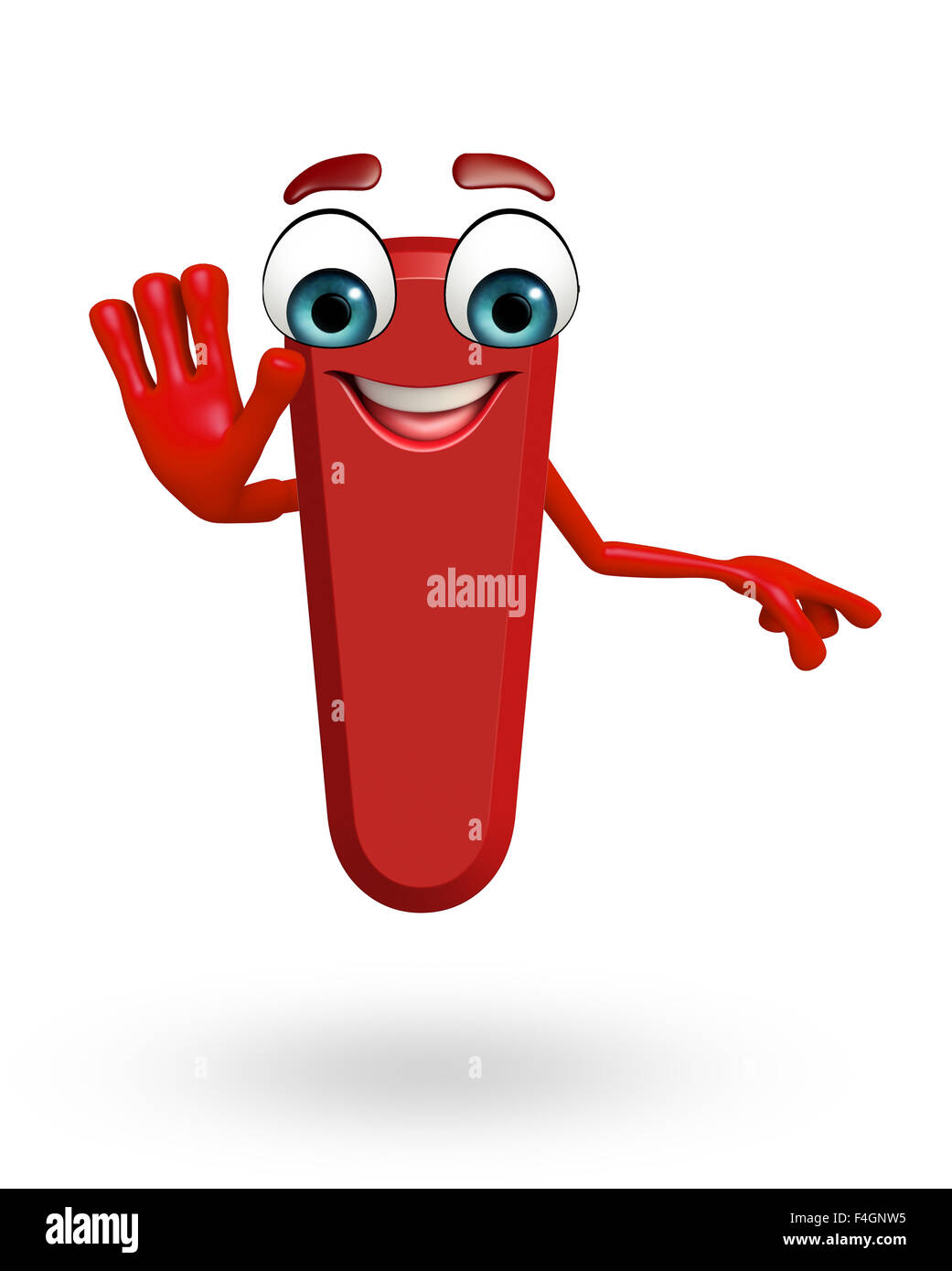 3d rendered illustration of alphabet I Cartoon Character Stock Photo ...