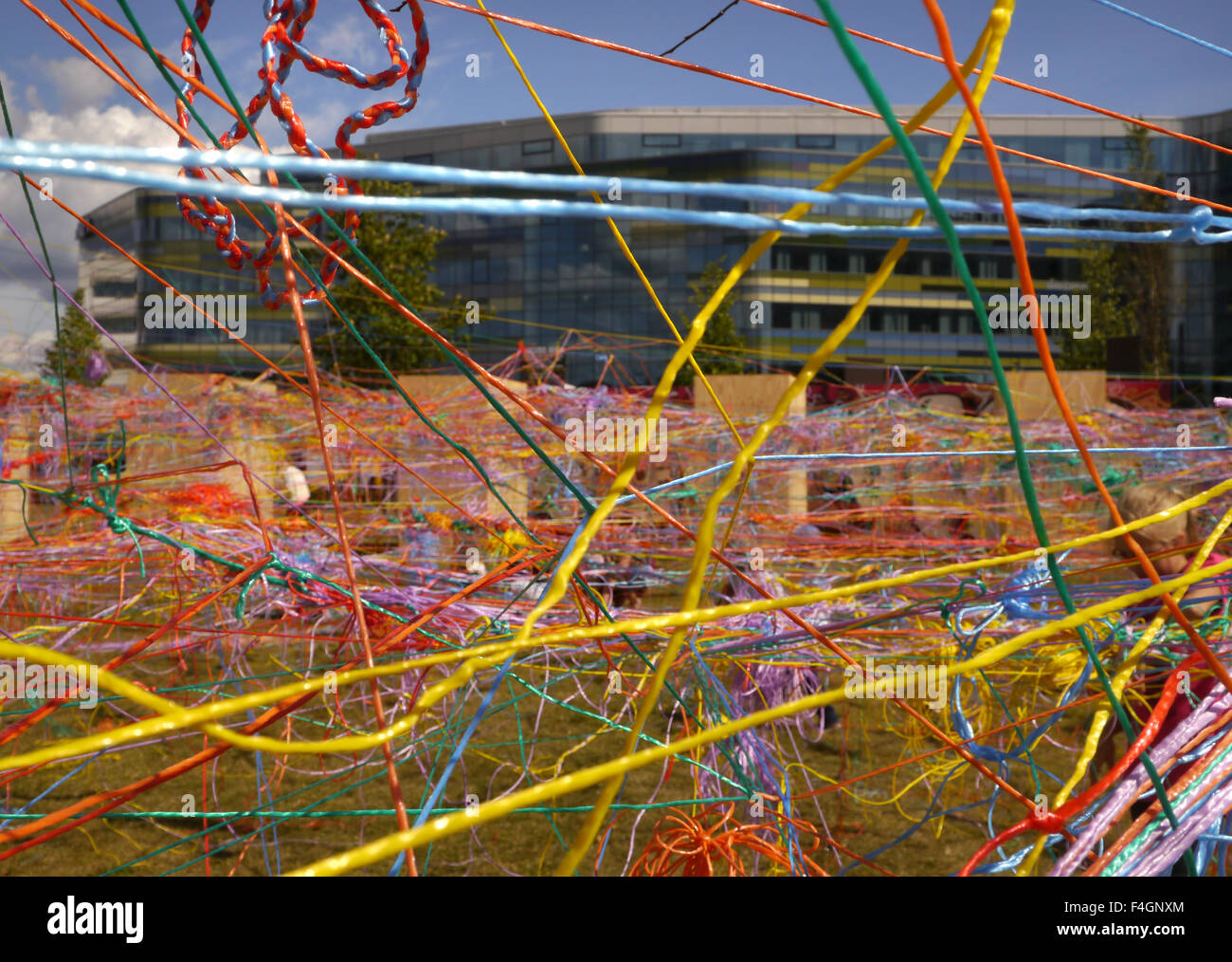 Playground made string in park hi-res stock photography and images - Alamy