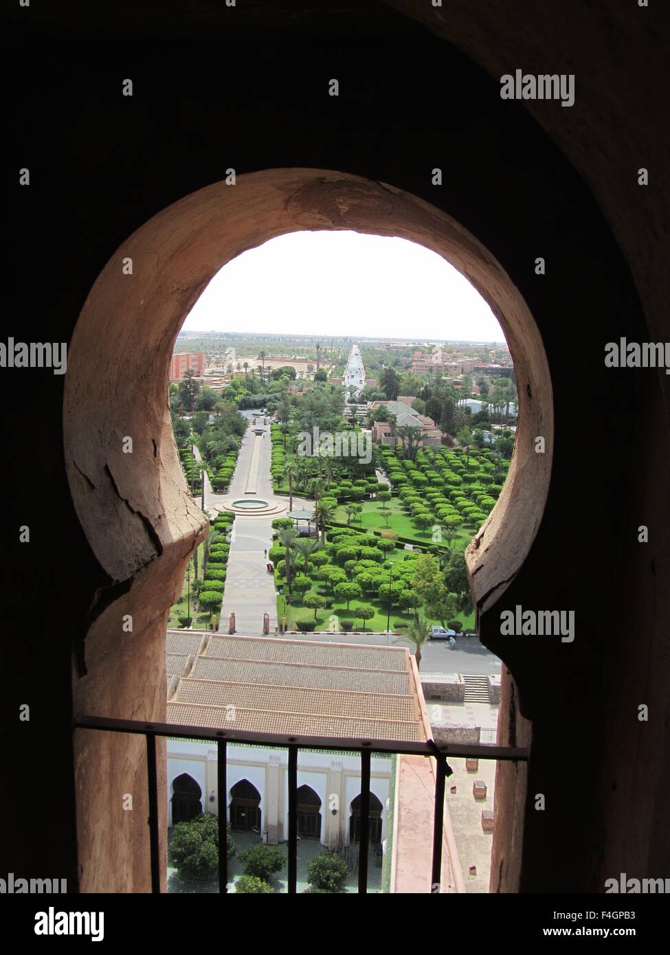 City view of Marrakech, Morocco, Aerial view of Marrakesh skyline Stock ...