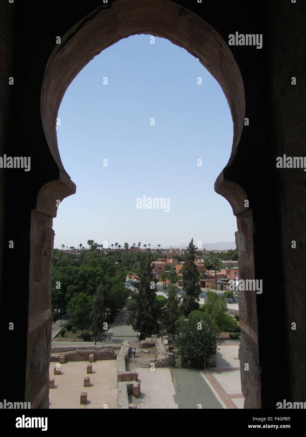 City view of Marrakech, Morocco, Aerial view of Marrakesh skyline Stock ...