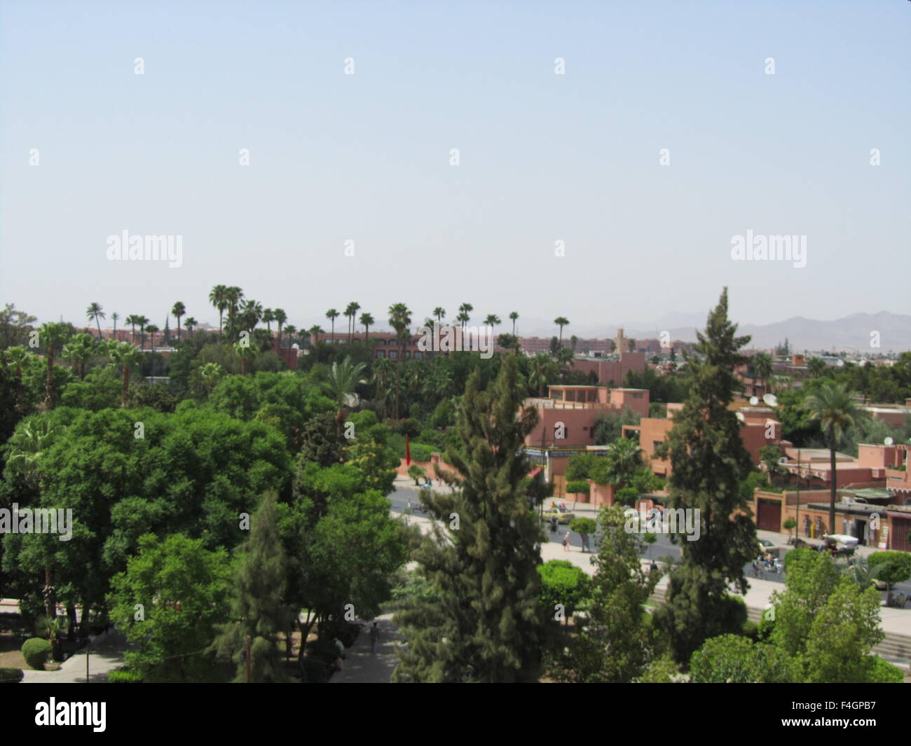 City view of Marrakech, Morocco, Aerial view of Marrakesh skyline Stock ...