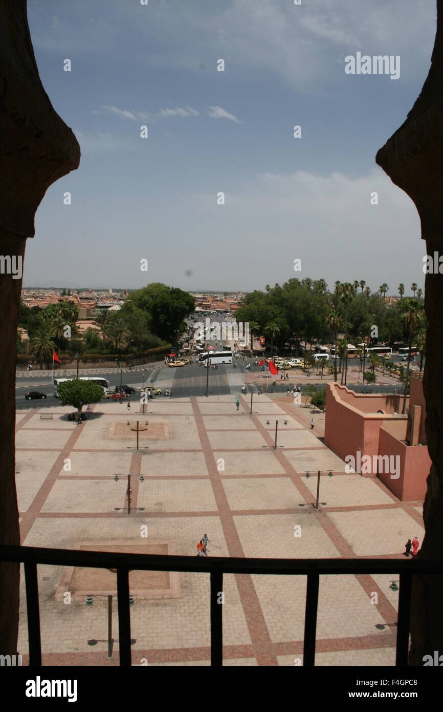 City view of Marrakech, Morocco, Aerial view of Marrakesh skyline Stock ...