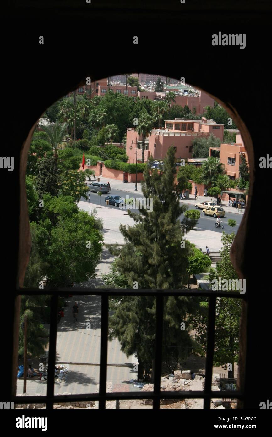 City view of Marrakech, Morocco, Aerial view of Marrakesh skyline Stock ...