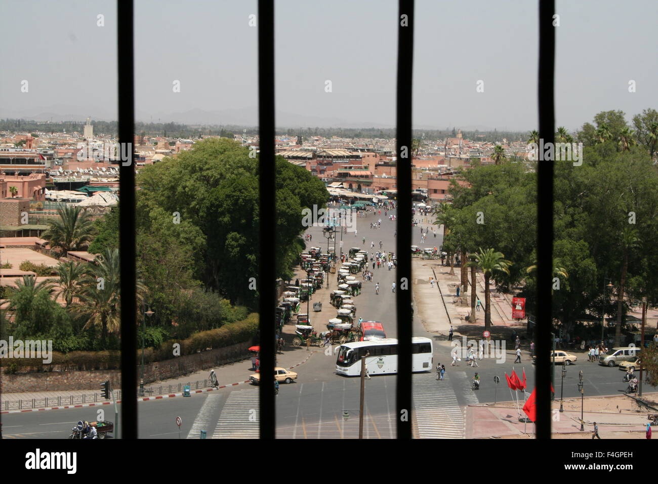 City view of Marrakech, Morocco, Aerial view of Marrakesh skyline Stock ...
