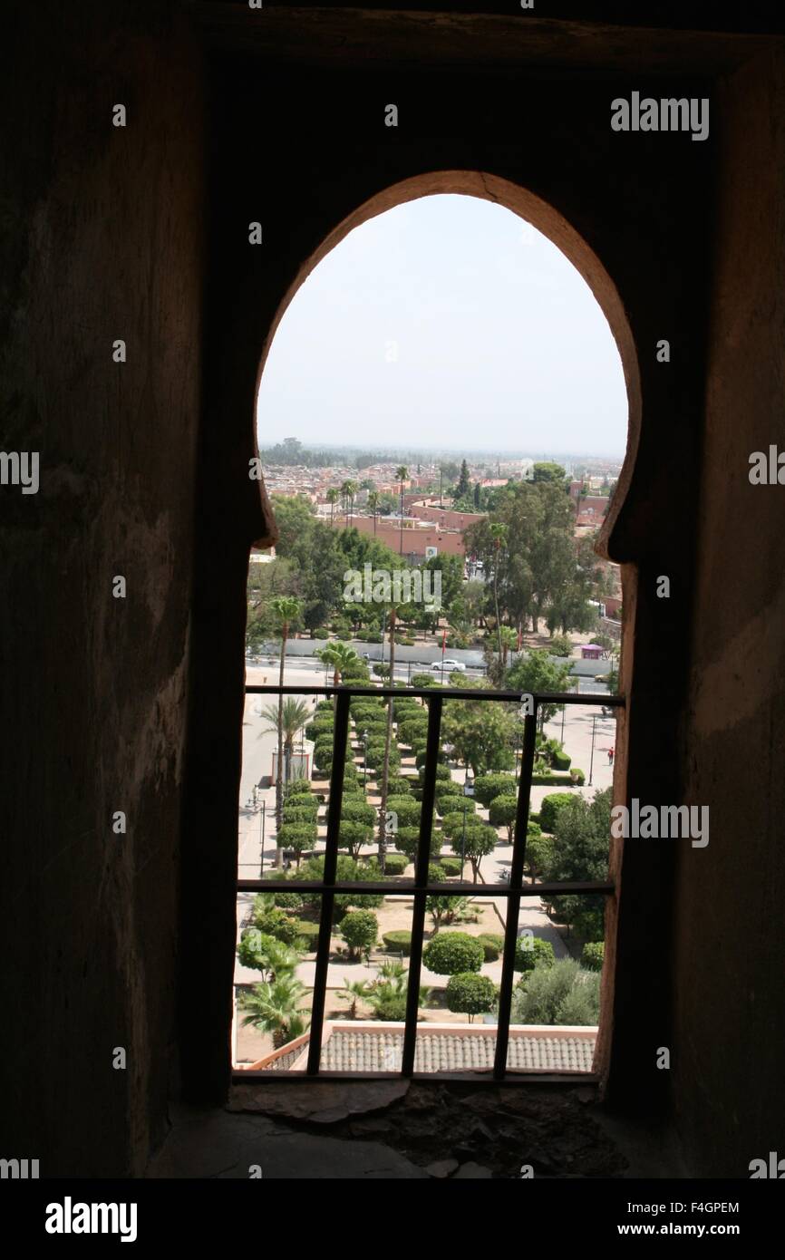 City view of Marrakech, Morocco, Aerial view of Marrakesh skyline Stock ...